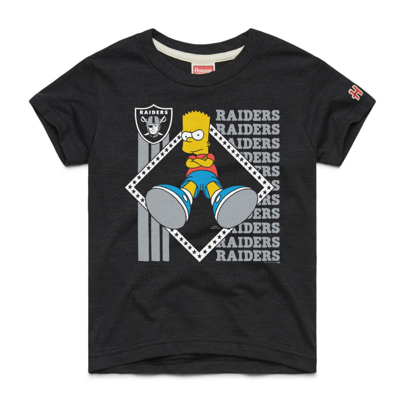 HOMAGE YOUTH BART SIMPSON RAIDERS TEE