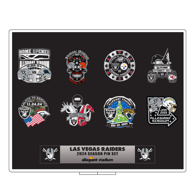 LAS VEGAS RAIDERS 2024 GAME DAY PIN SET
