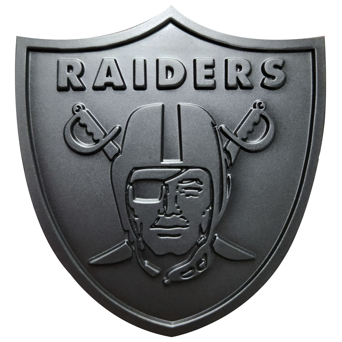 RAIDERS MATTE BLACK AUTO EMBLEM